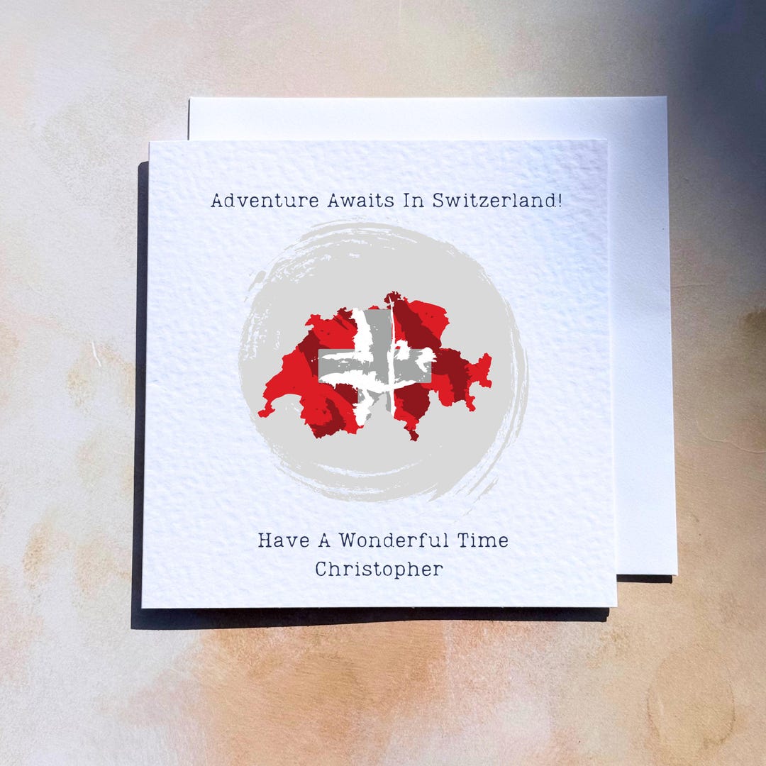 Moving to Switzerland Card - Etsy