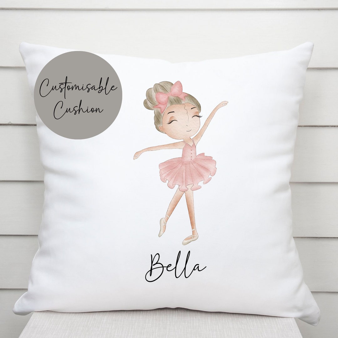 Personalised Ballerina Cushion, Ballerina Gifts for Girls, Personalised ...