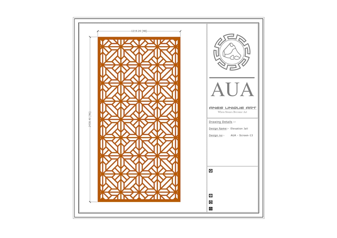 AUA - Screen - 13, Elevation Jali, Screen, Partitions Jali, Stencil ...