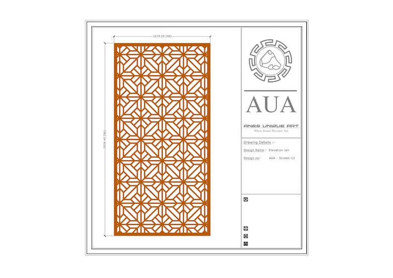 AUA - Screen - 13, Elevation Jali, Screen, Partitions Jali, Stencil ...