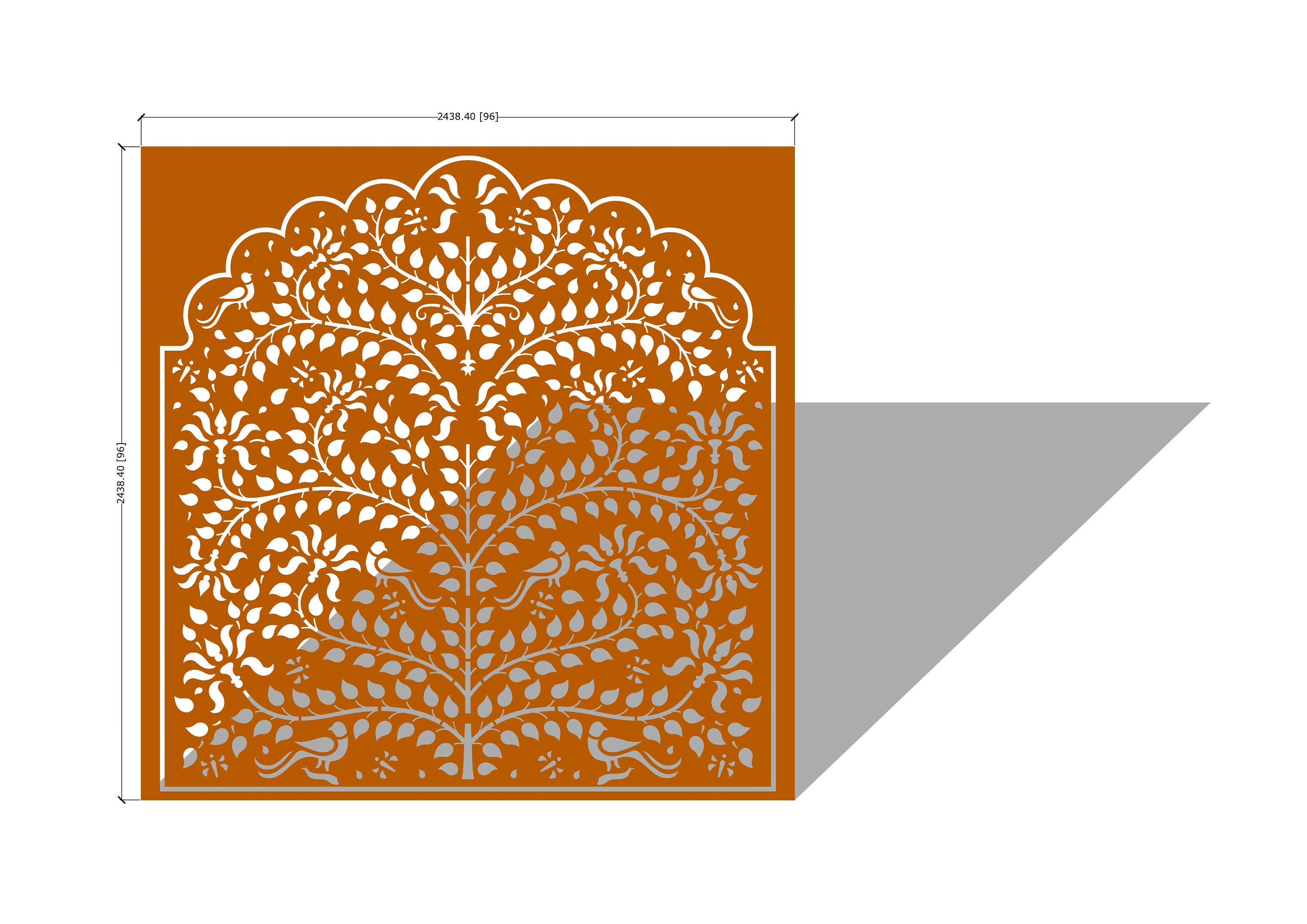 AUA - Screen - 4, Elevation Jali, Screen, Partitions Jali, Stencil ...
