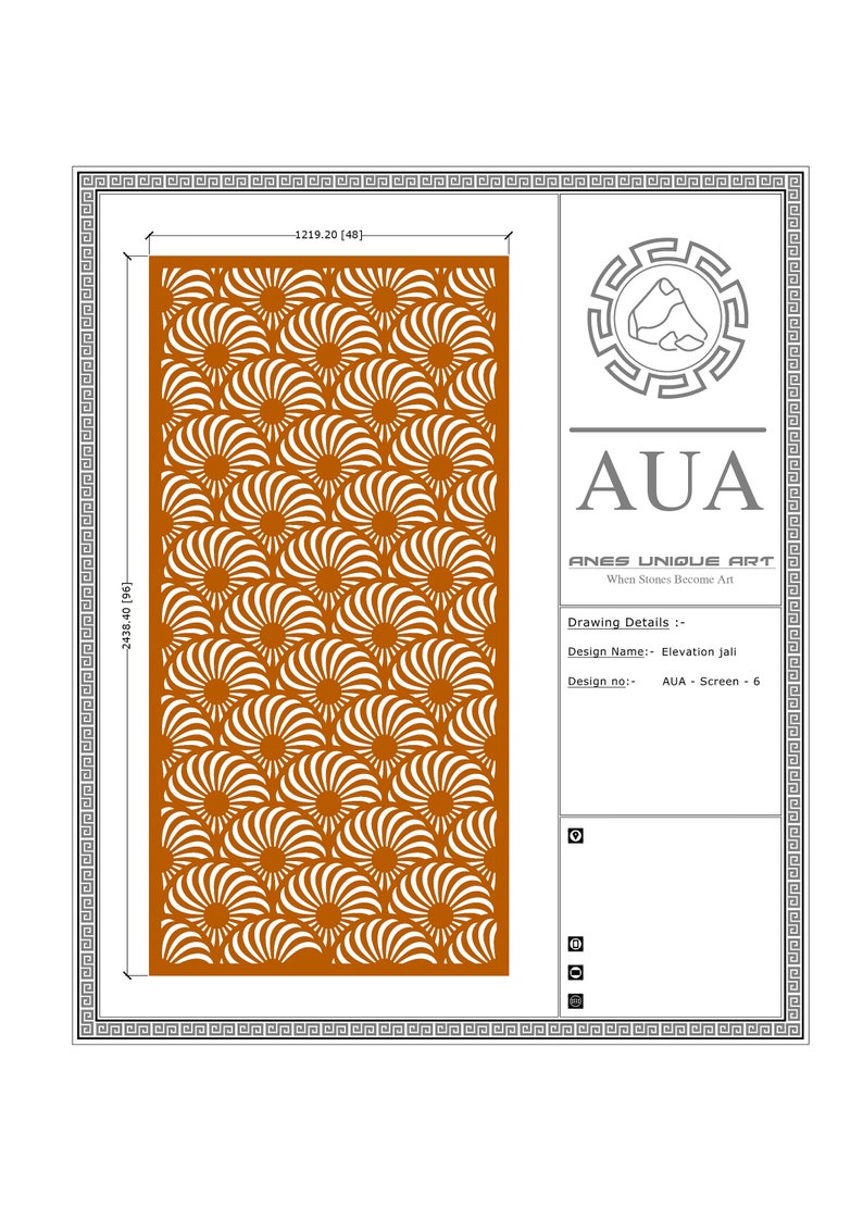 AUA - Screen - 6, Elevation Jali, Screen, Partitions Jali, Stencil ...