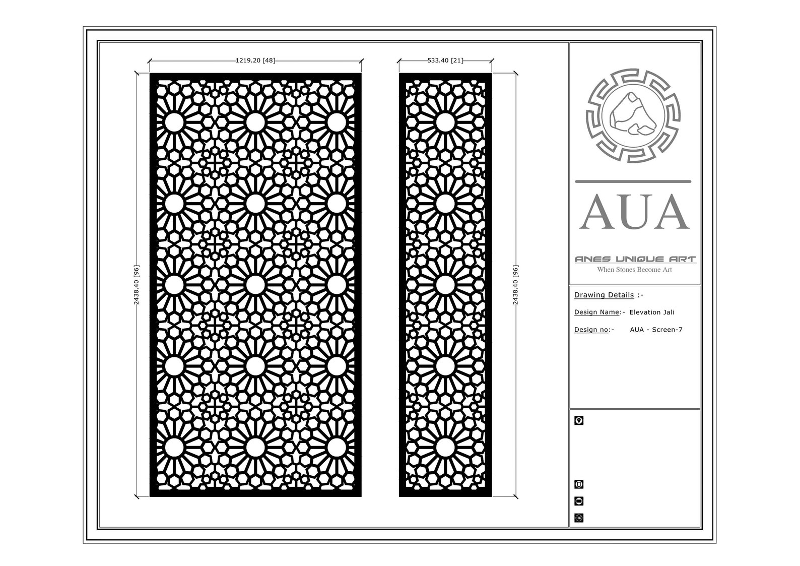 Elevation Jali Screen - Geometric CNC Partition (DXF, PDF) - Etsy