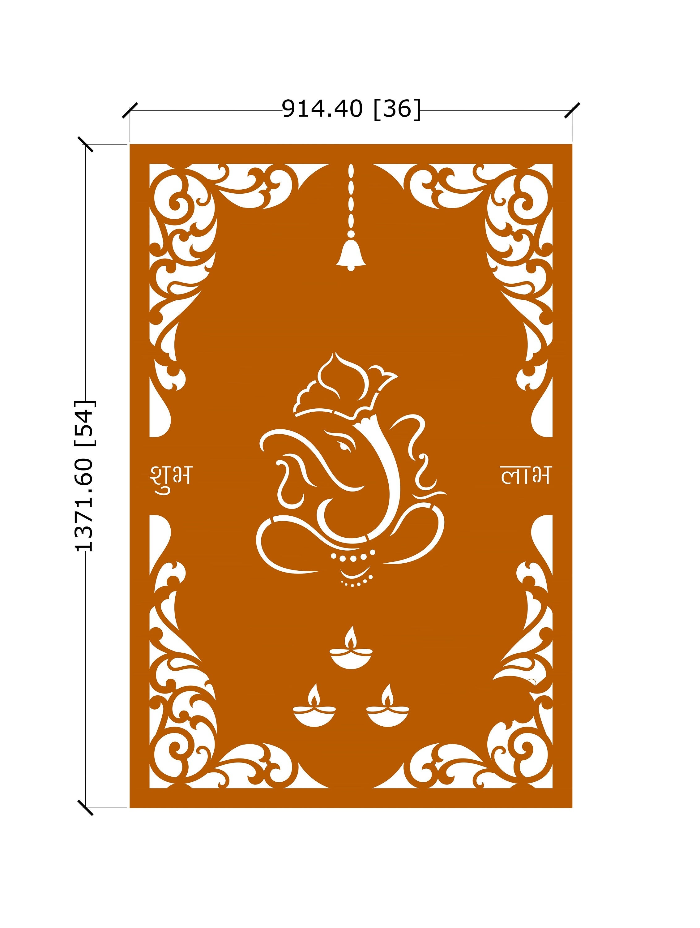 Ganesh Temple Jali Screen Template, CNC Laser Cut Design (DXF, PDF) - Etsy