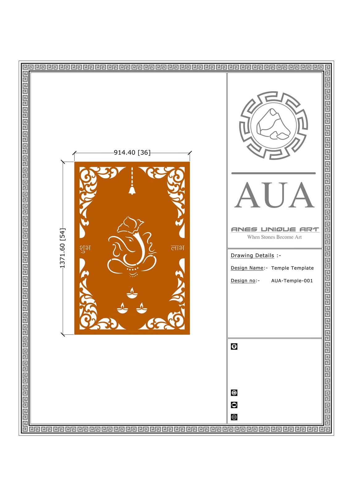 Ganesh Temple Jali Screen Template, CNC Laser Cut Design (DXF, PDF) - Etsy