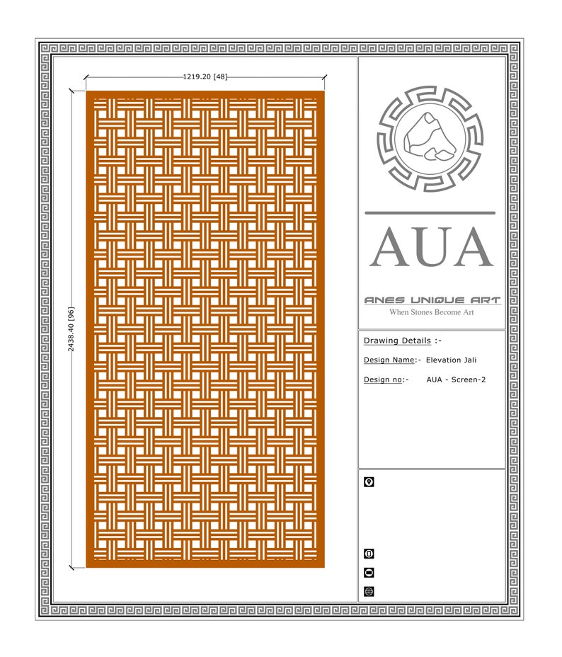 AUA - Screen - 2, Elevation Jali, Screen, Partitions Jali, Stencil ...