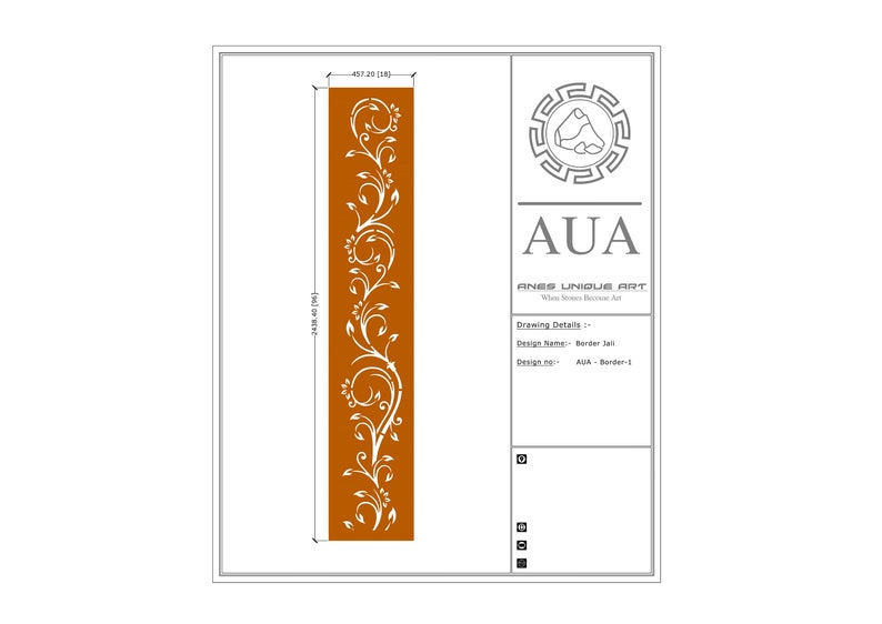 AUA - Border - 1, Border Jali, Elevation Jali, Screen, Partitions Jali ...
