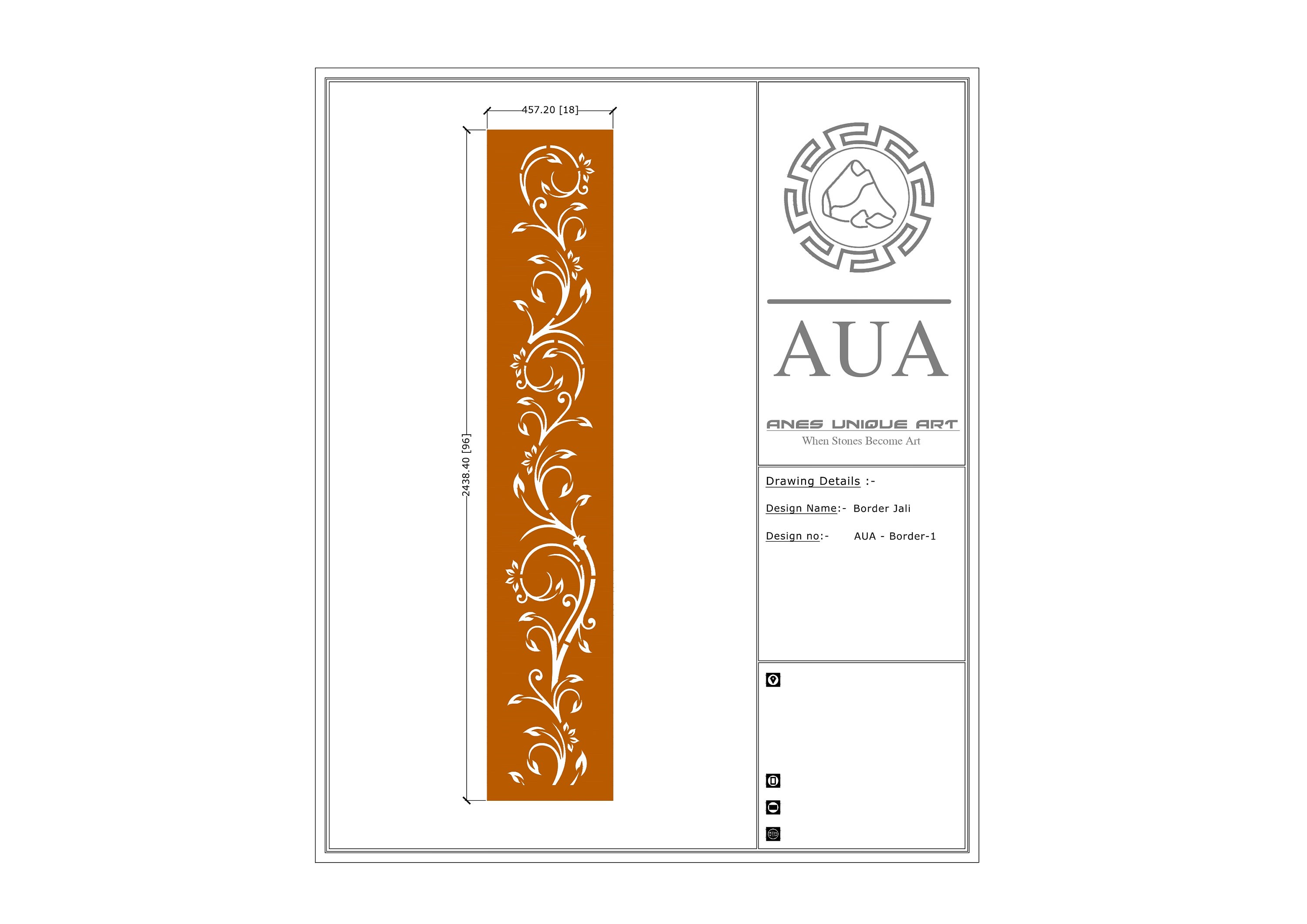AUA - Border - 1, Border Jali, Elevation Jali, Screen, Partitions Jali ...