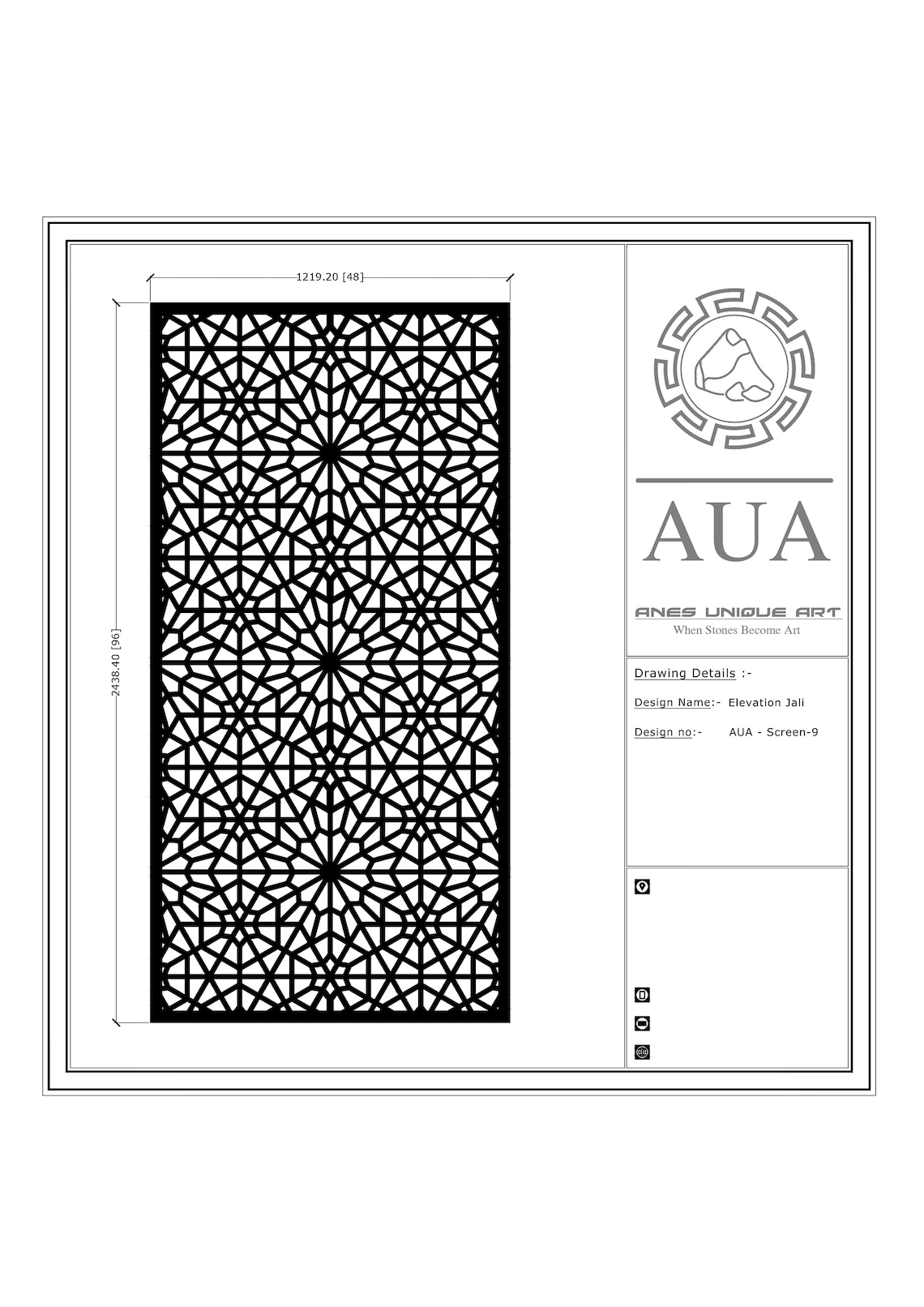 Elevation Jali Screen - Laser Cut Partition Stencil (DXF, PDF) - Etsy