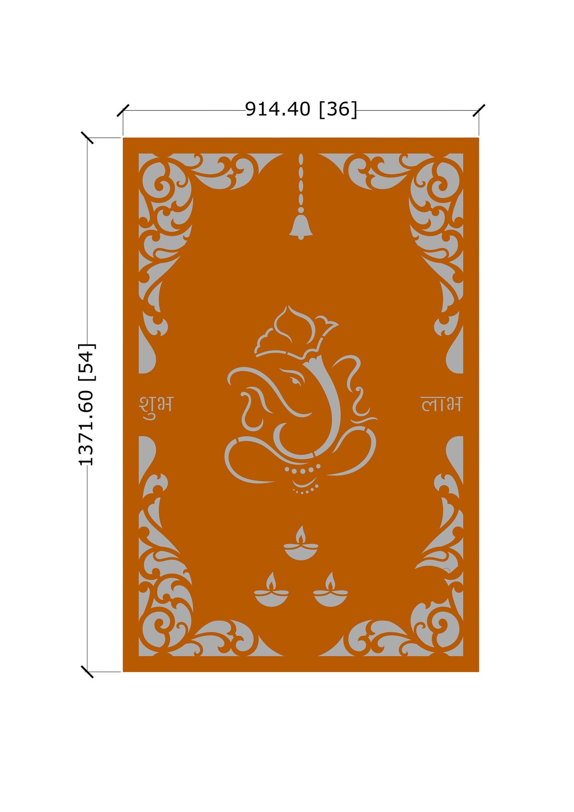 Ganesh Temple Jali Screen Template, CNC Laser Cut Design (DXF, PDF) - Etsy