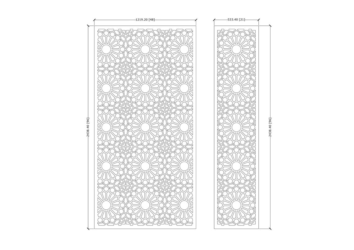 AUA - Screen - 7, Elevation Jali, Screen, Partitions Jali, Stencil ...