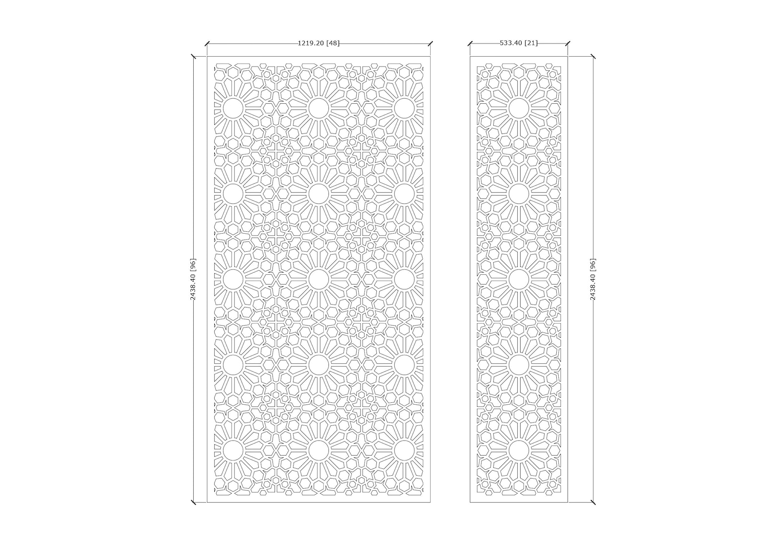 AUA - Screen - 7, Elevation Jali, Screen, Partitions Jali, Stencil ...