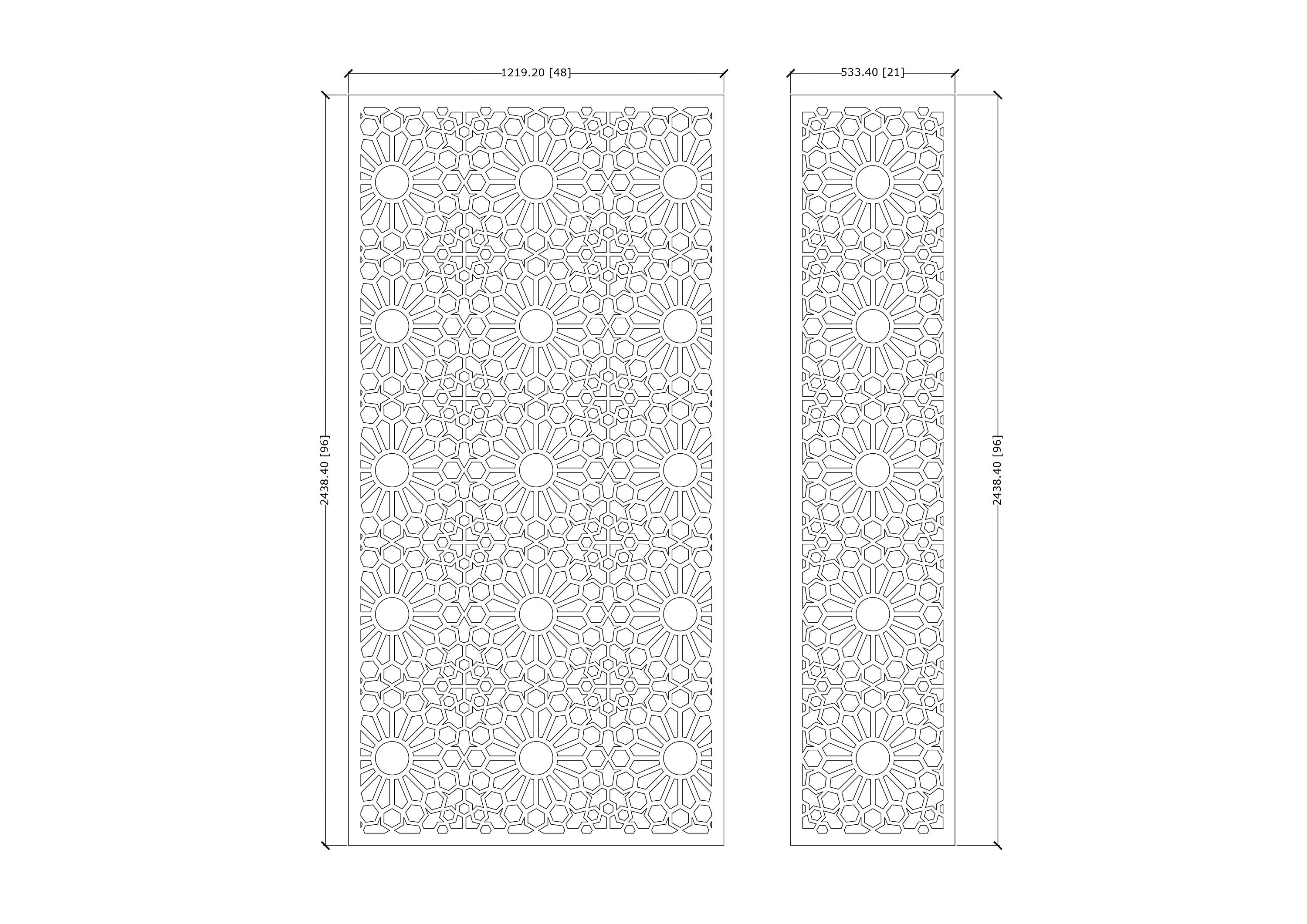 Elevation Jali Screen - Geometric CNC Partition (DXF, PDF) - Etsy