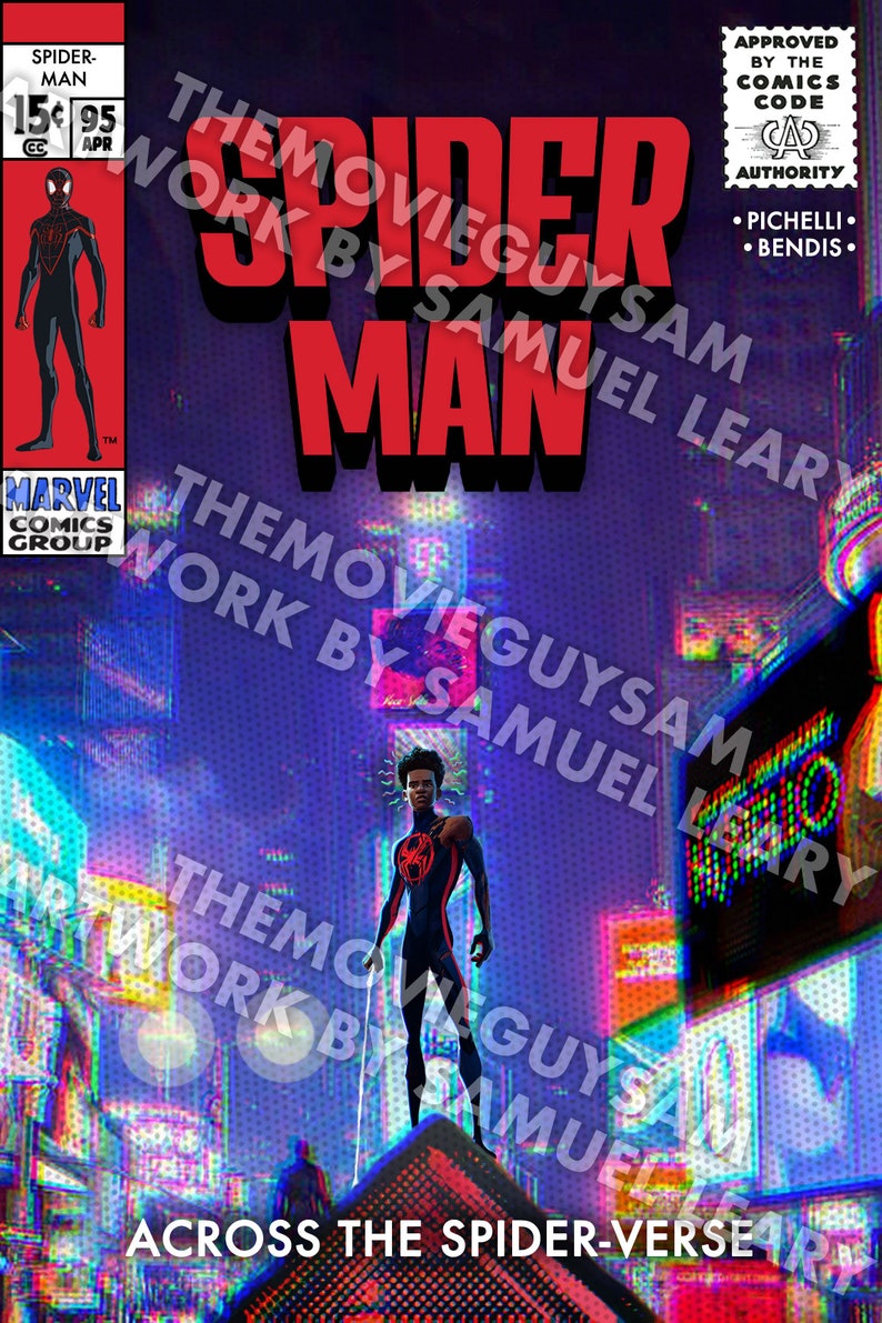 Miles Morales Spider-man Poster Across the Spider-verse Print 4 X 6 - Etsy