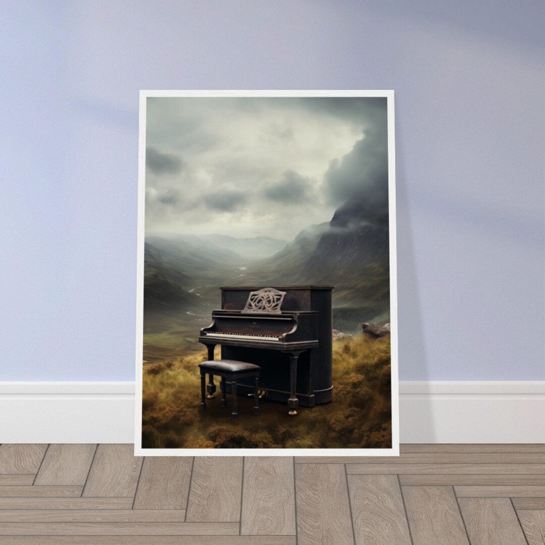 Grand Piano Frame Art, Metal Frame Art, Scotland Wall Art, Piano Wall ...
