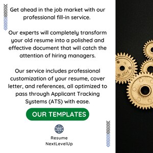 Resume Writer | Professional Fill-in Service Resume Template 1 Page ...