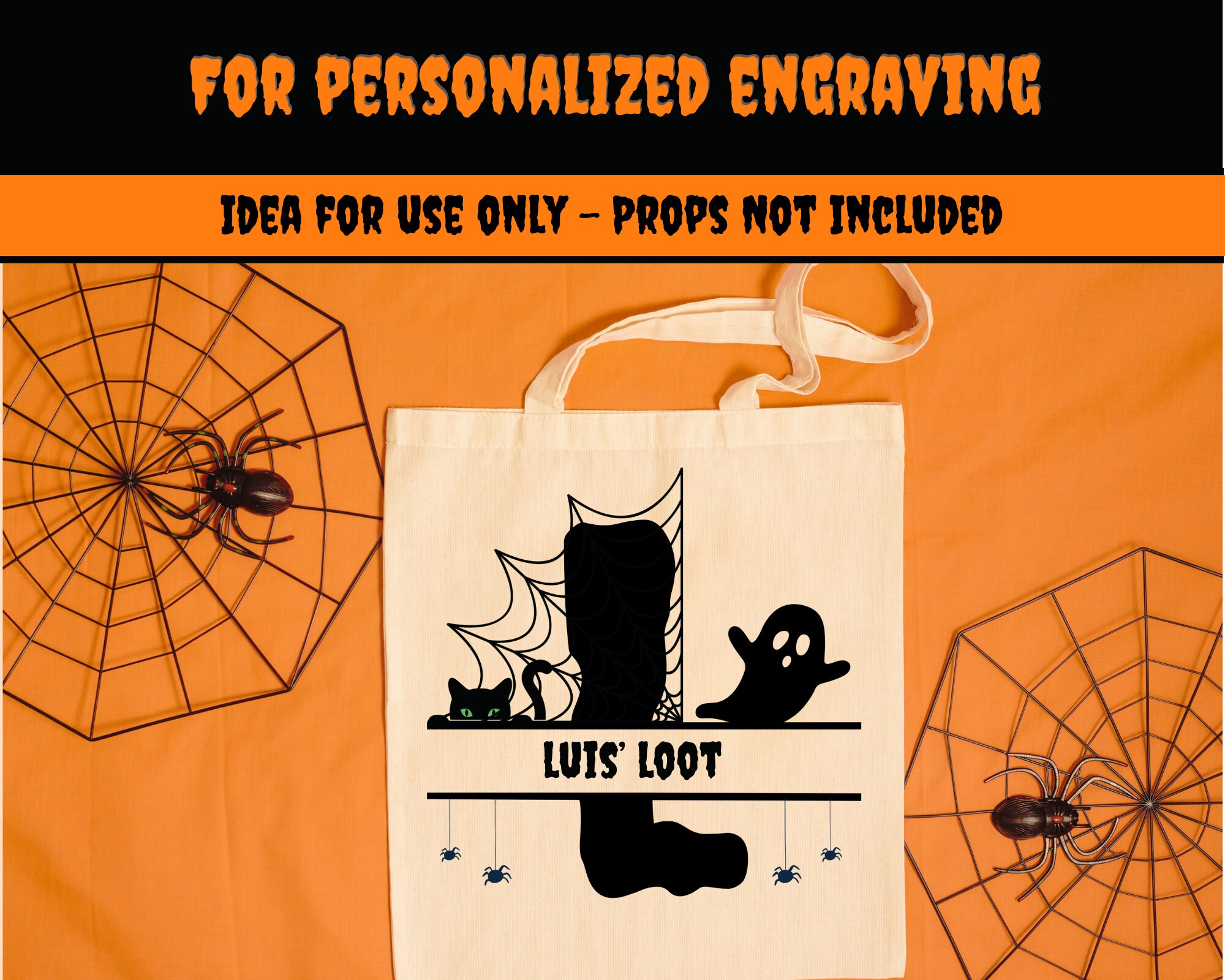 Svg Monogram Svg Letter Svg Split Letter Halloween Monogram Etsy
