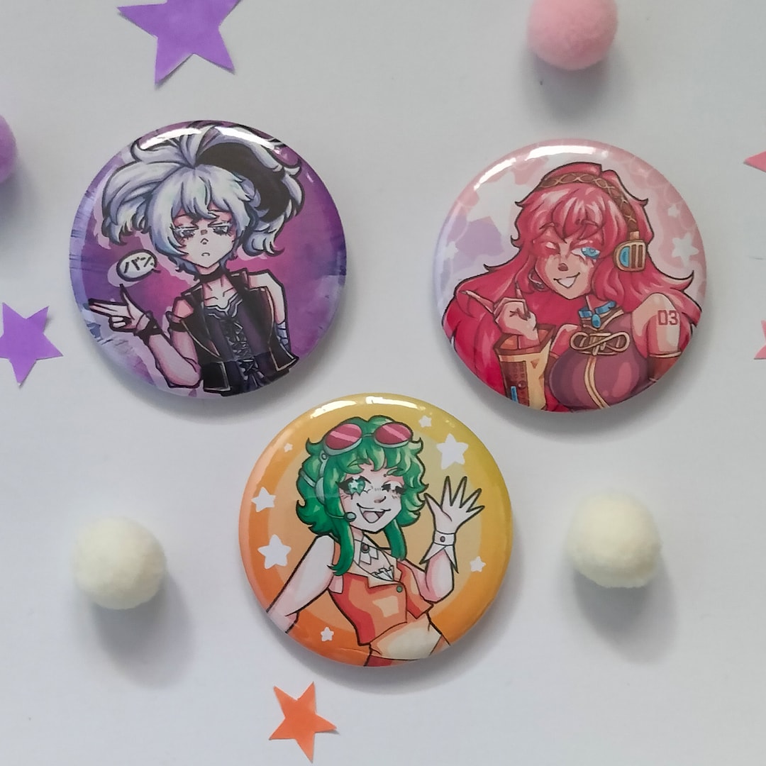 Vocaloid Pins - V3 Flower, Megurine Luka, Megpoid Gumi - Etsy