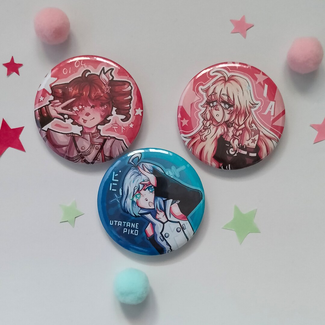 Vocaloid Pins - Kasane Teto Synthv, Ia, Utatane Piko - Etsy