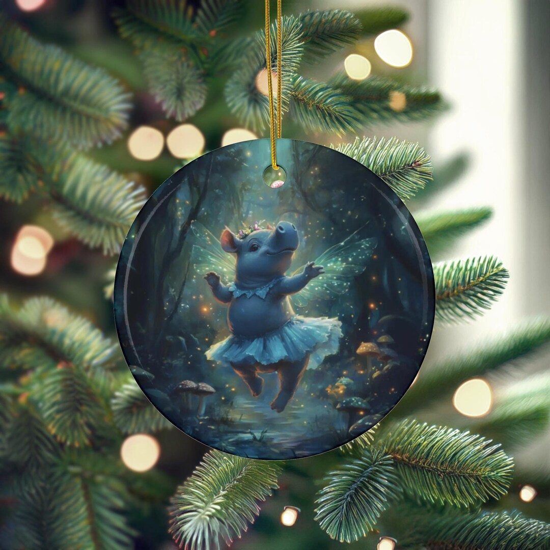 Forest Fairy Moo Deng Christmas Ornament | Faerie Moo Fang Ornament ...