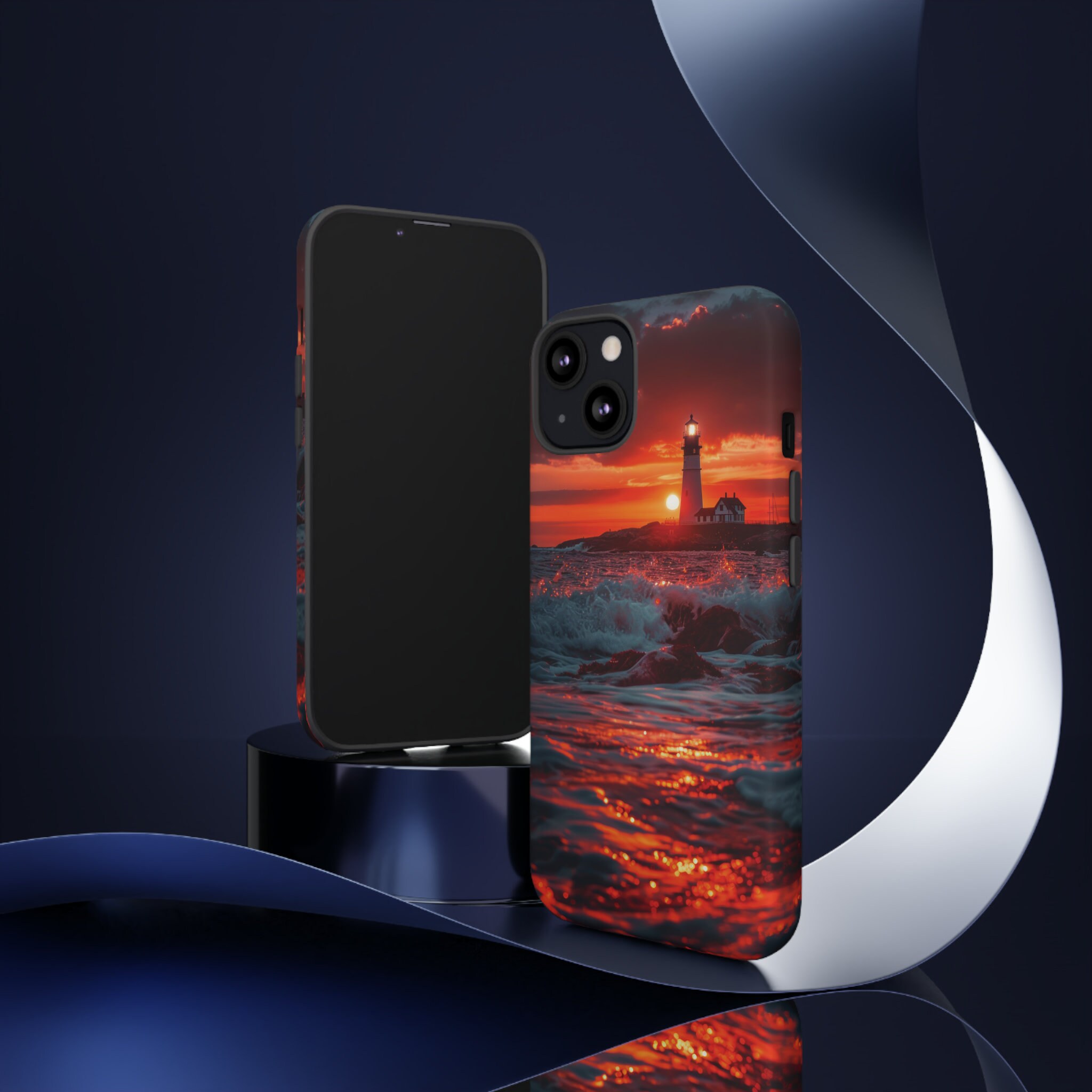 Lighthouse Sunset Phone Case for iPhone 15 14 13 Pro Max 12 XR 7 ...