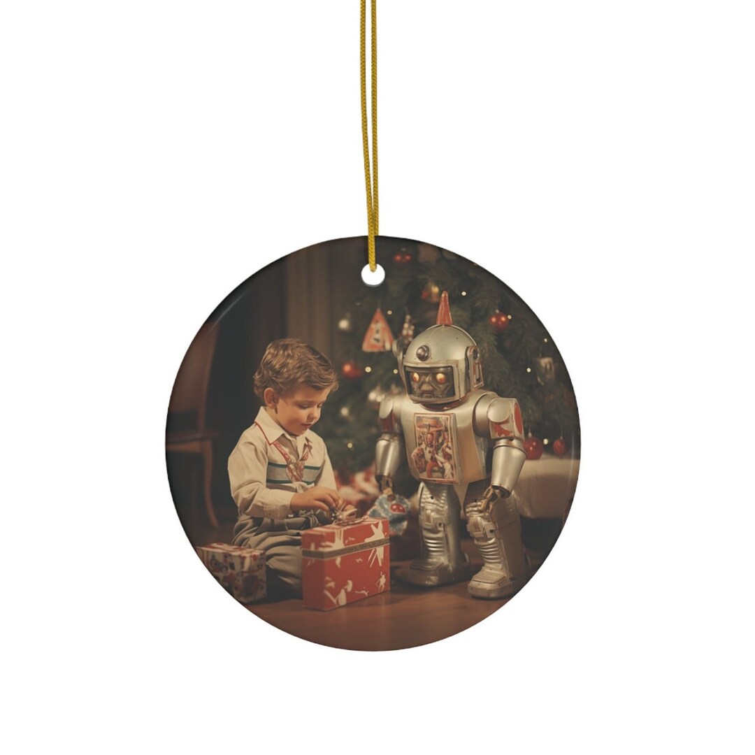Retro Robot Ornament | Robot Christmas Ornament | Gift for Robot Lovers ...