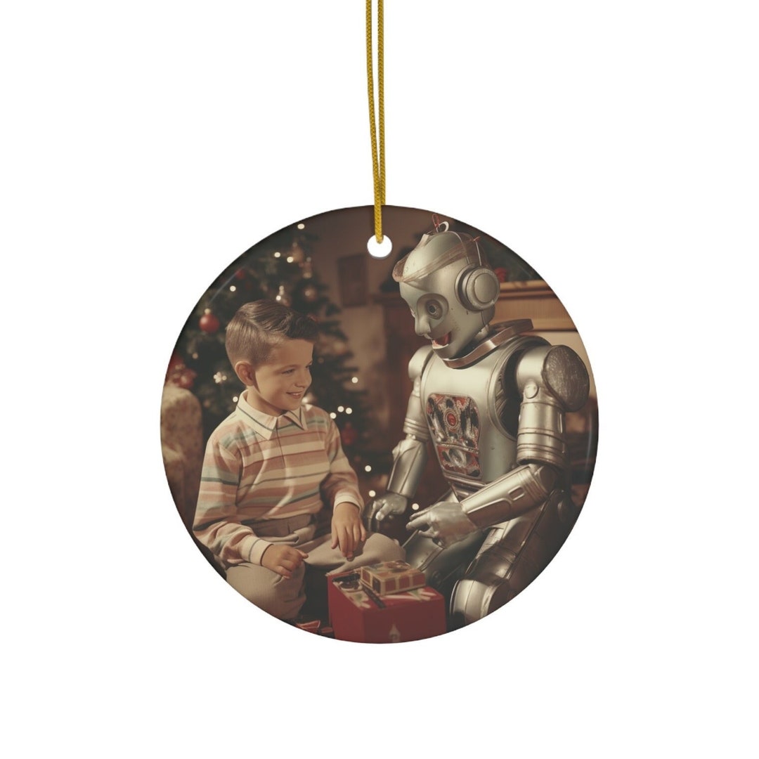 Retro Robot Christmas Ornament | Boy and His Robot Christmas Ornament ...