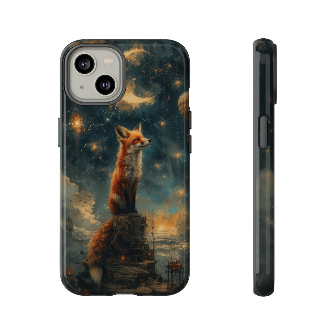 Steampunk Red Fox Phone Case Fox Lover's Gift Phone Case Fantasy Art ...