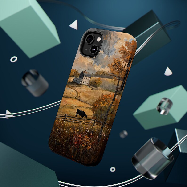 Primitive Art Farm Cow Magsafe Case Cottage Core | iPhone 15 14 13 ...