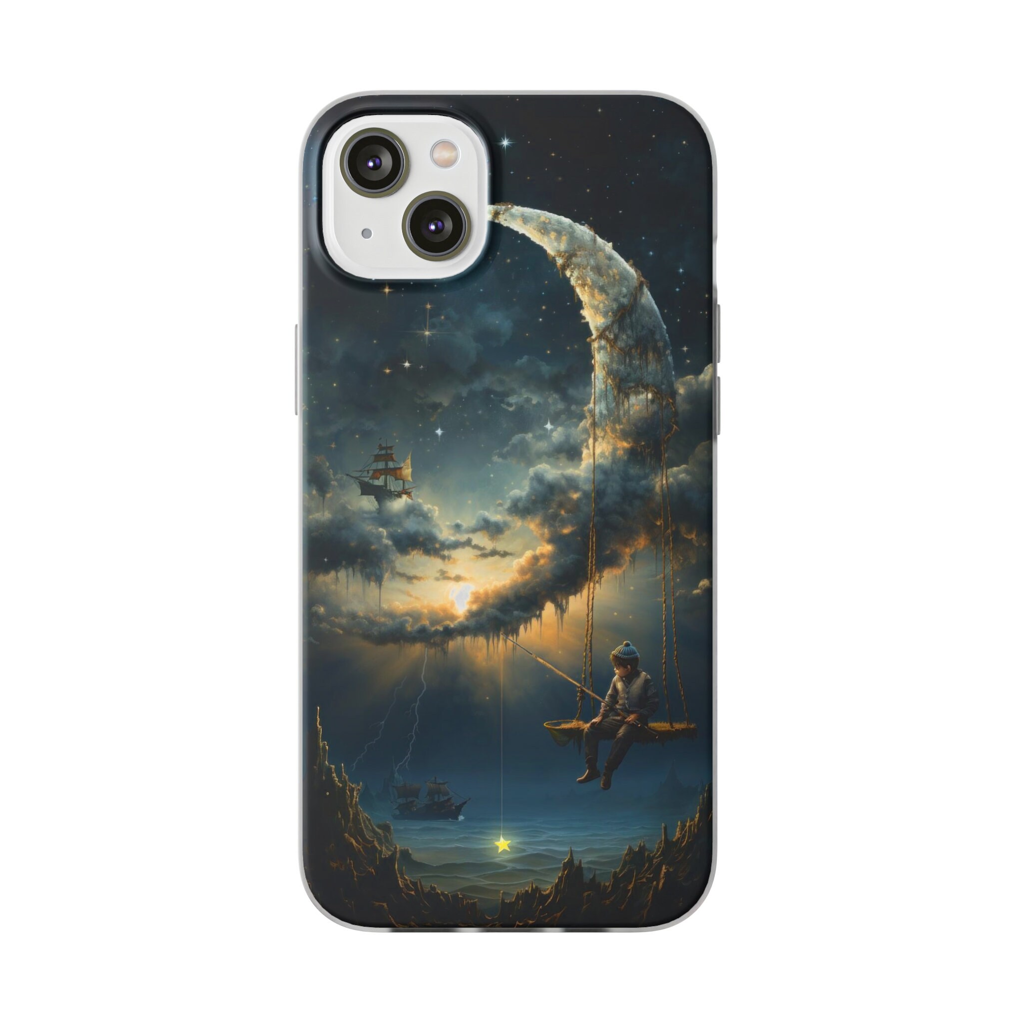 Dreamland iPhone Case Fantasy Steampunk Flexi Moon Cases Pirate Ship ...