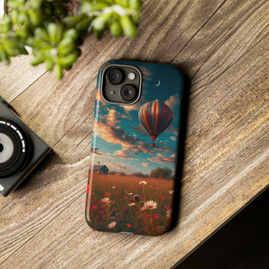 Hot Air Balloon iPhone S24 | Gift for Flower Lovers | Wildflower Phone ...