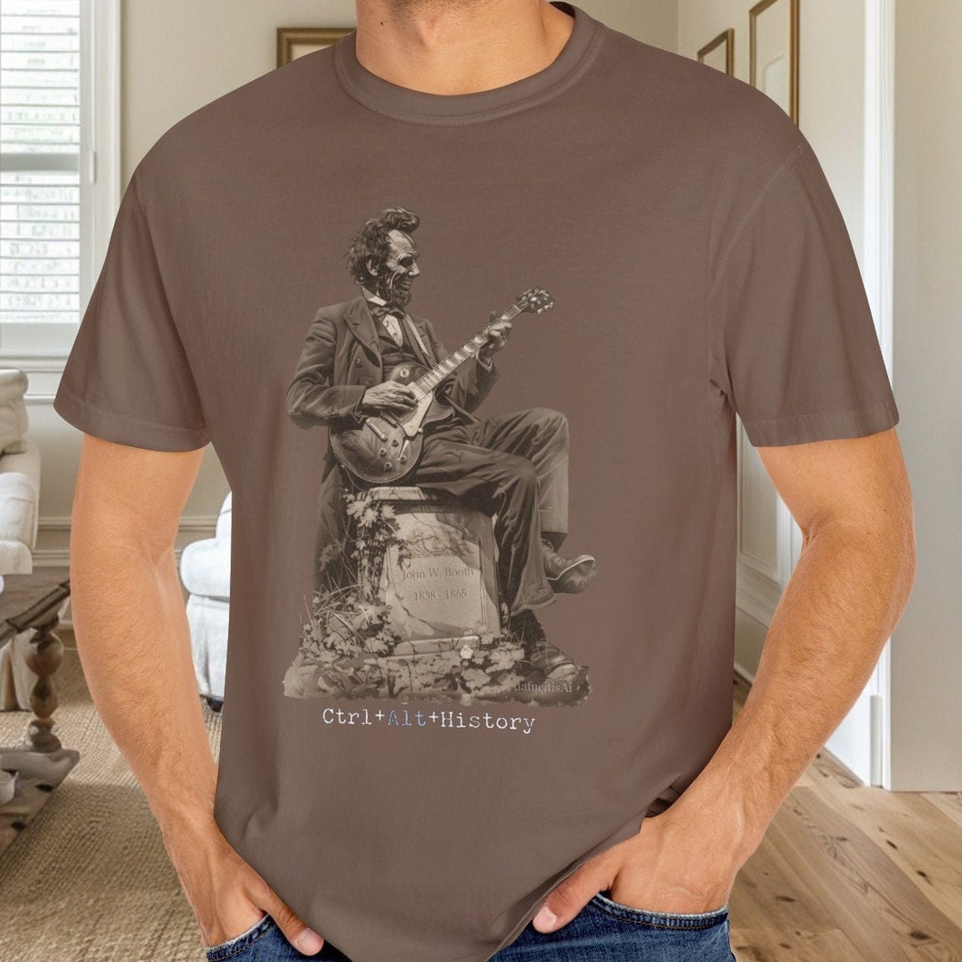 Ironic Abraham Lincoln Shirt | Abe Lincoln Playing Guitar | Gift for ...