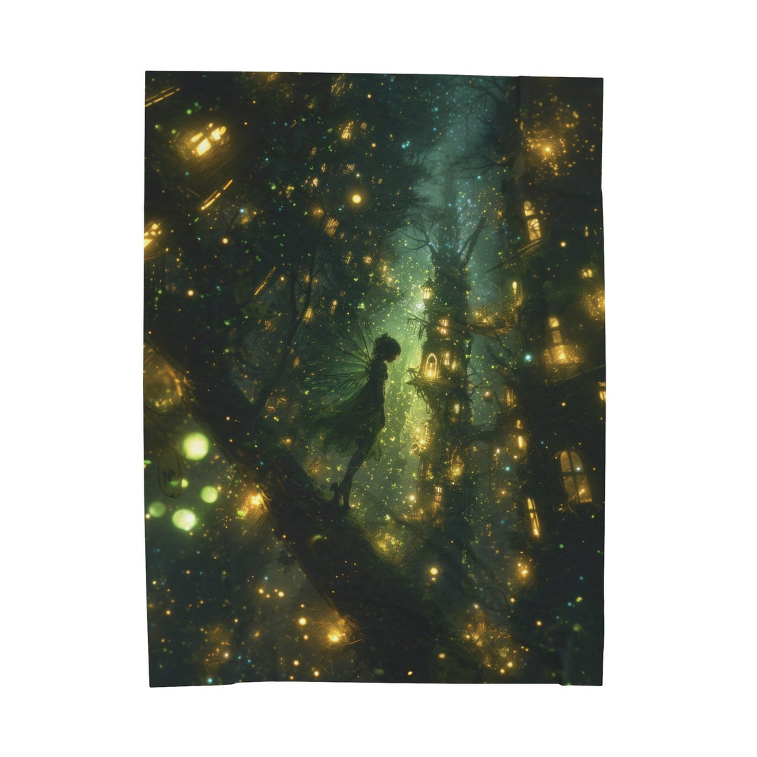 Cottagecore Fairy Steampunk Plush Blanket | Gift for Fairy Lovers ...
