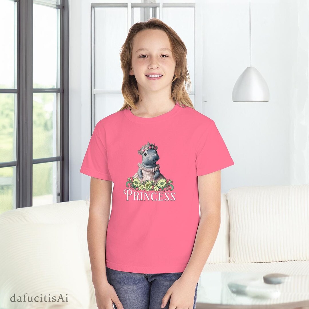 Princess Moo Deng Shirt - Cute Princess Moo Deng Baby Hippo Birthday ...
