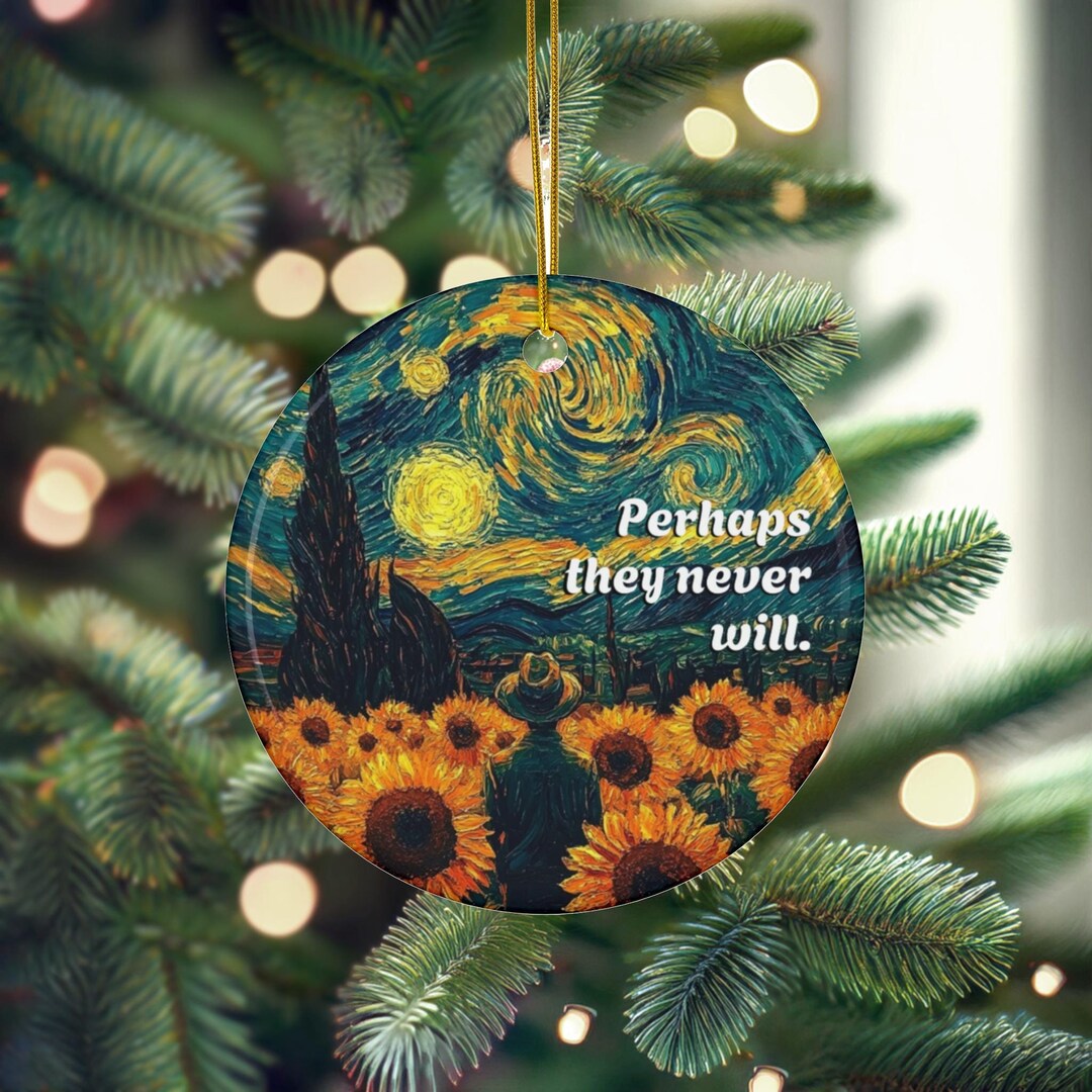 Starry Night Sunflowers Van Gogh Ornament | Gift for Artists Poets ...