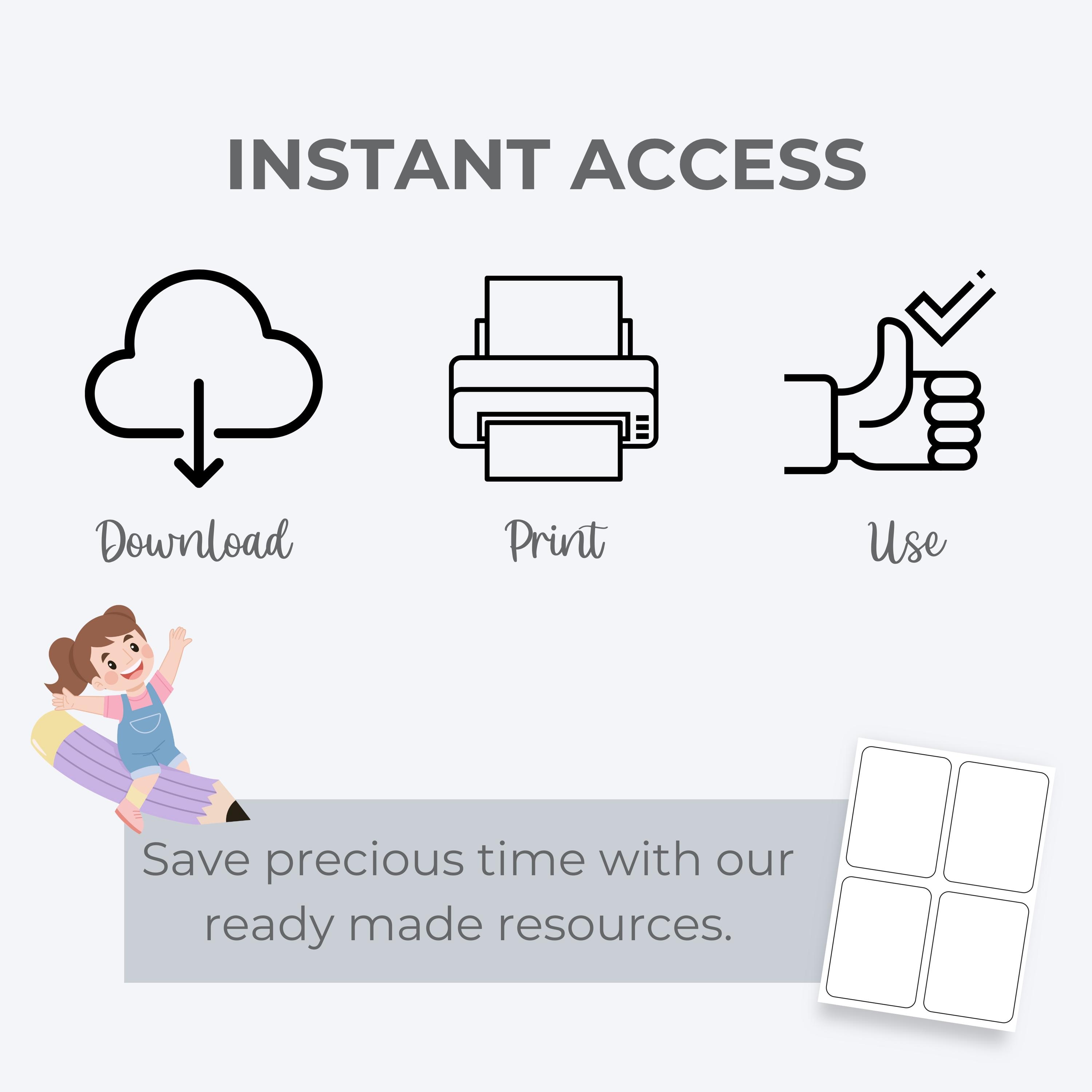 Blank Printable Flashcards, Editable Index Cards, DIY Study Cards ...