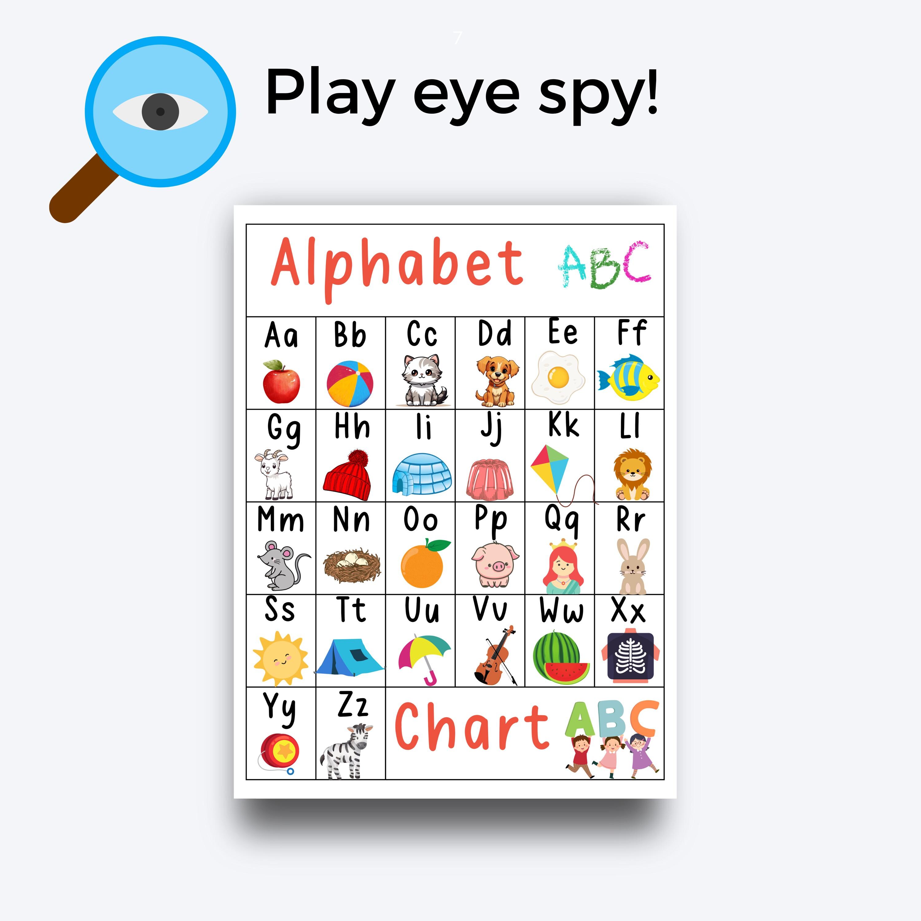 ABC Phonics Poster, Alphabet Poster Classroom Decor, Alphabet Chart ...