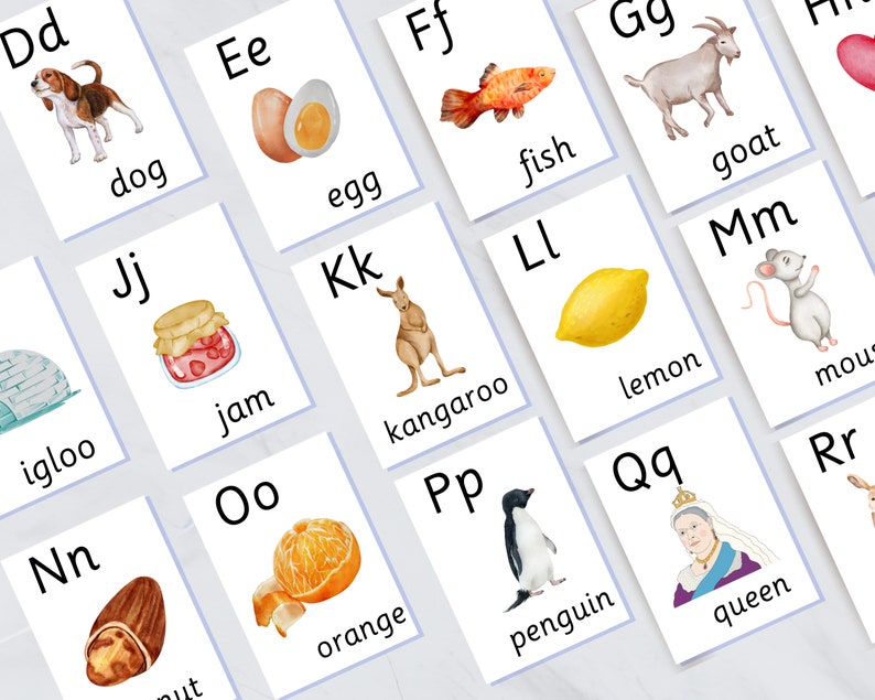 Classroom Watercolor Alphabet Posters Educational Alphabet Poster ...