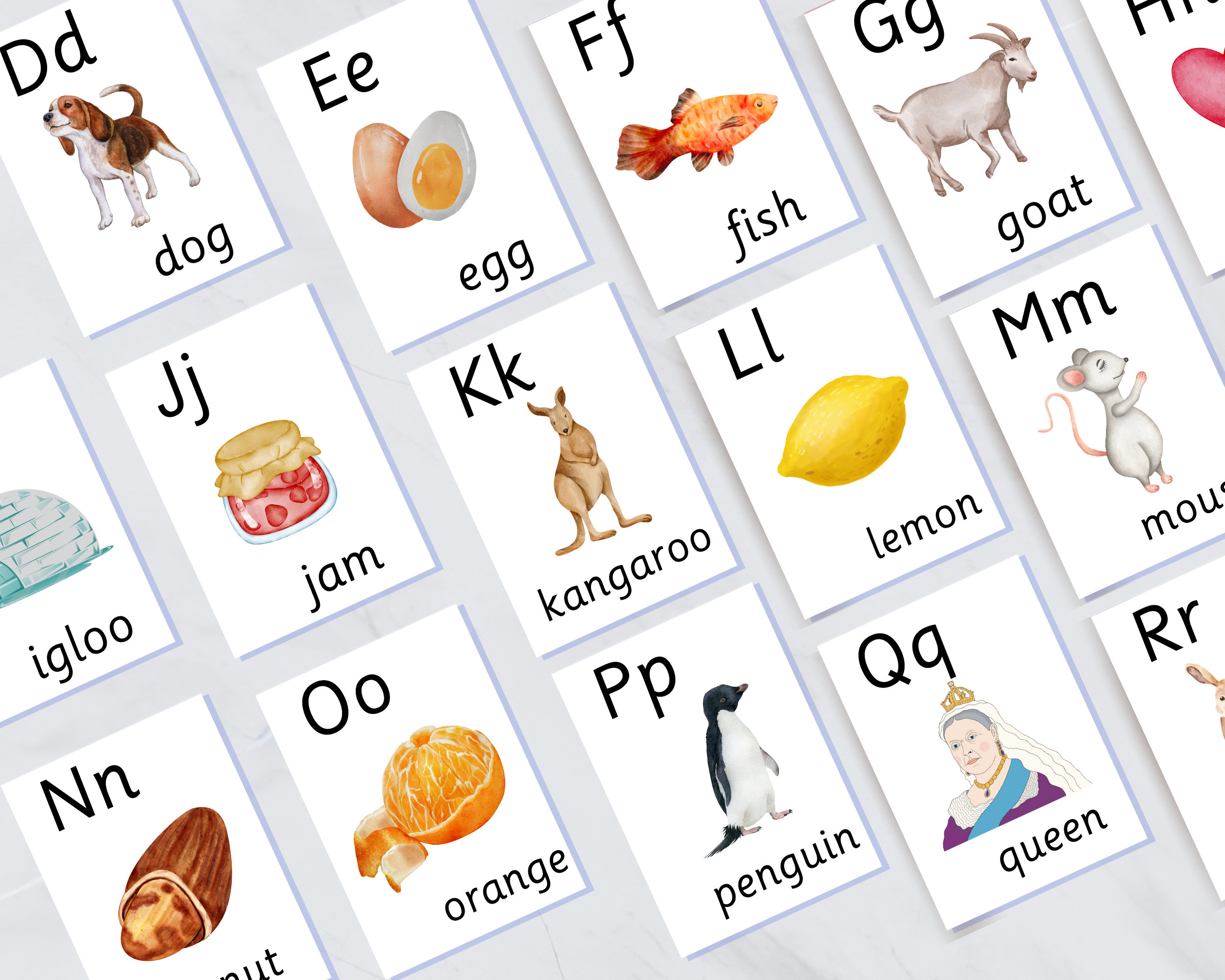 Classroom Watercolor Alphabet Posters Educational Alphabet Poster ...
