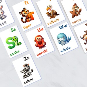 Animal Alphabet Posters, Alphabet Printable, Alphabet Animal Letter ...