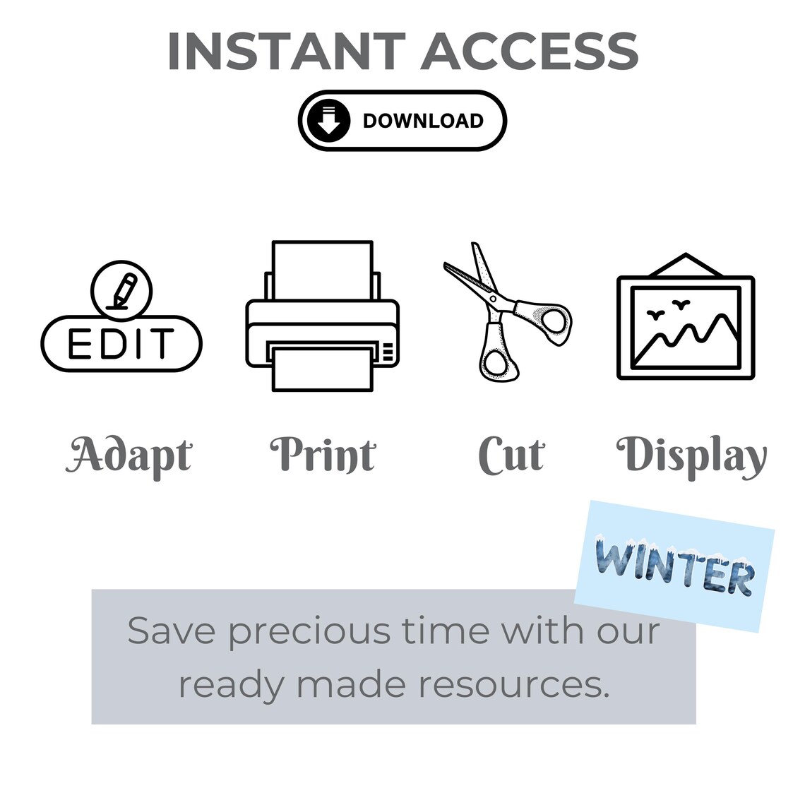 Winter Alphabet Clipart, Winter Display Lettering, Winter Alphabet ...