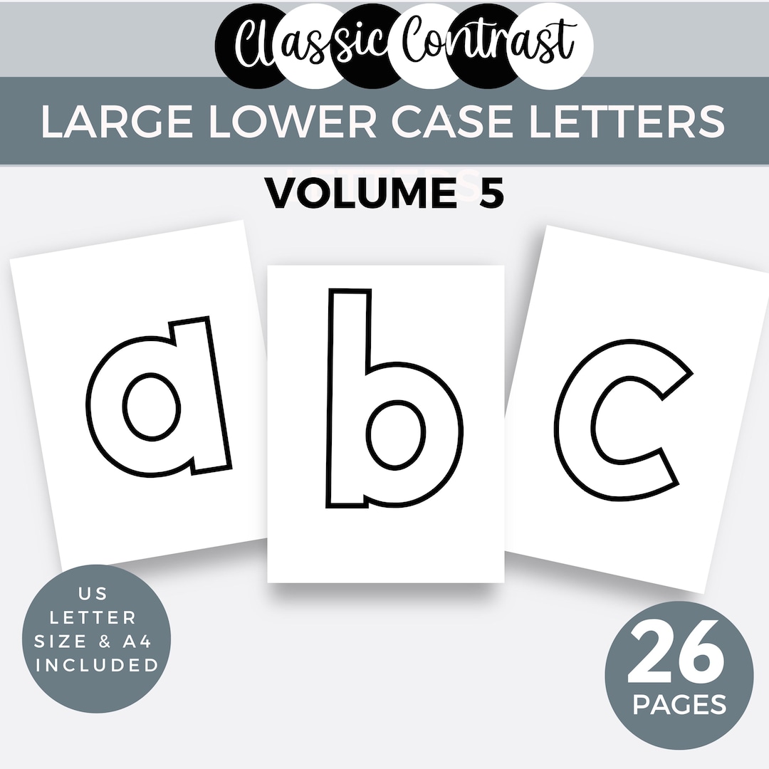 Large Printable Letters for Classroom Vol 5, Printable Alphabet Lower ...