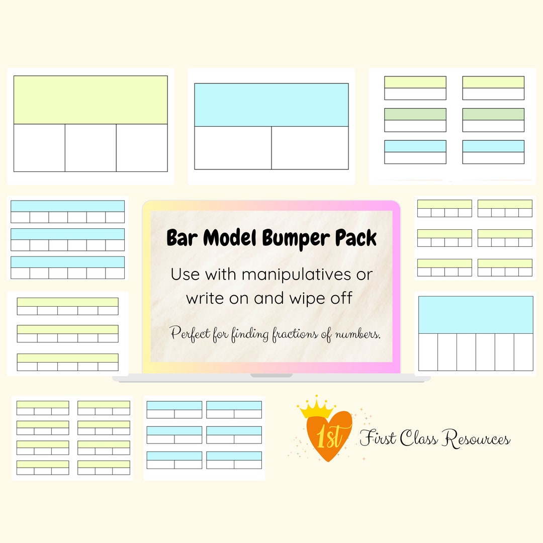 Bar Model Template Bundle, Learning Resource, Manipulatives or Pencil ...