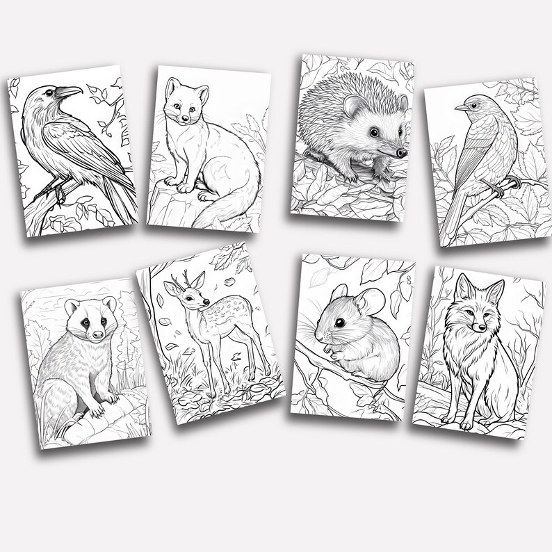 Autumn Animals Coloring Pages for Kids Fall Autumn Coloring Pages ...