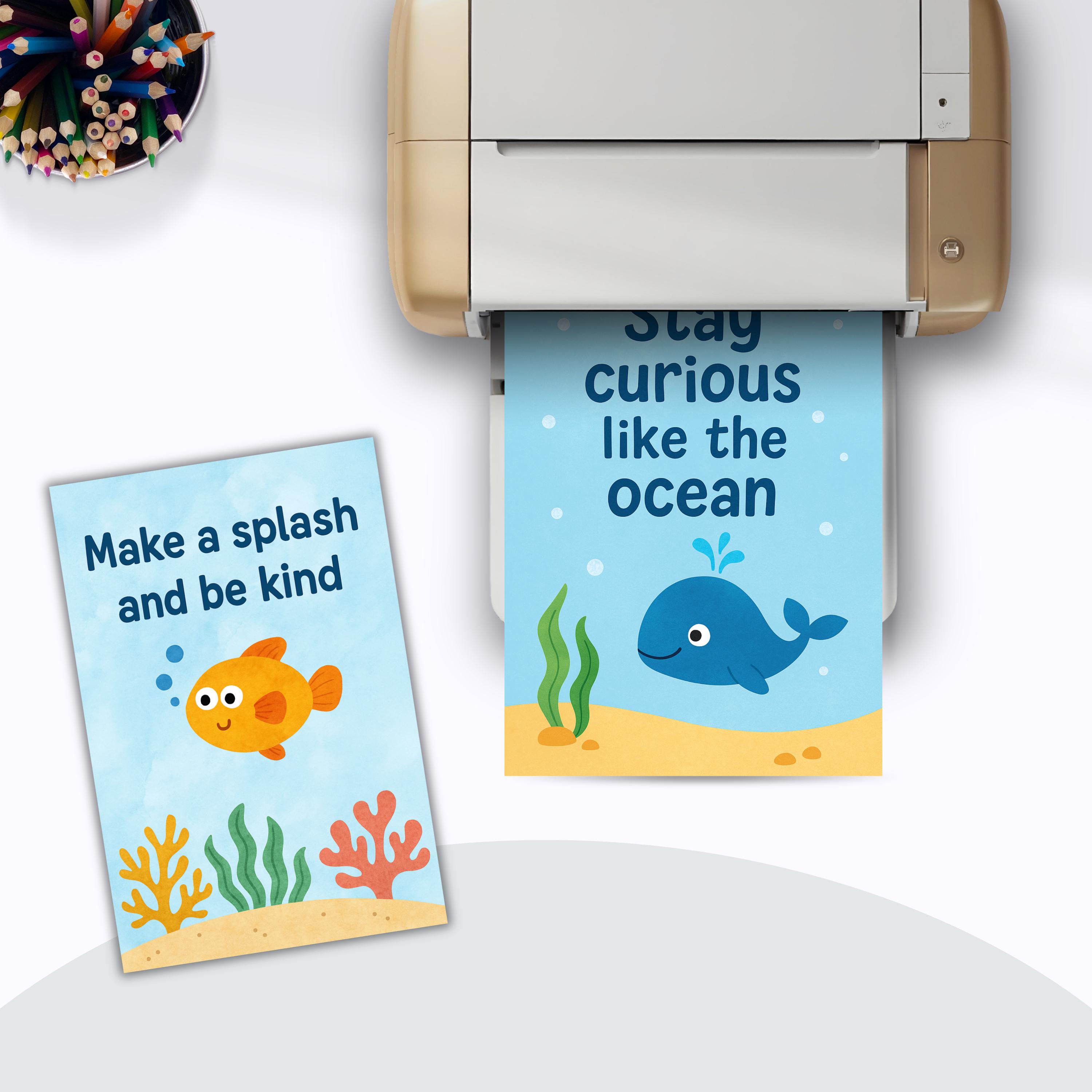 Under the Sea Classroom Theme, Ocean Theme Motivational Posters, Under ...