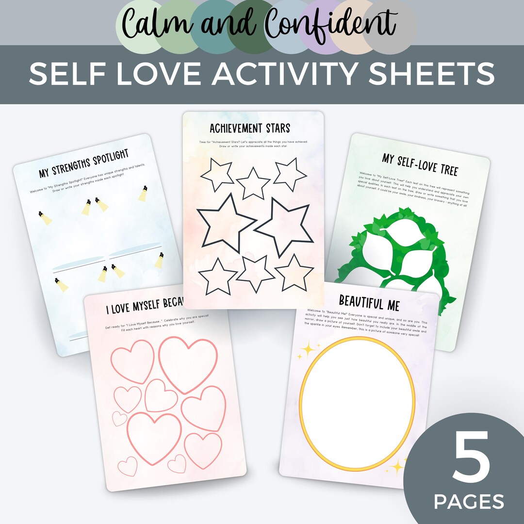 Self Esteem Activities for Kids, Self Worth Self Love Confidence ...