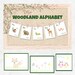 Woodland Alphabet Printable Posters, Nature Alphabet Flashcards, Nature ...