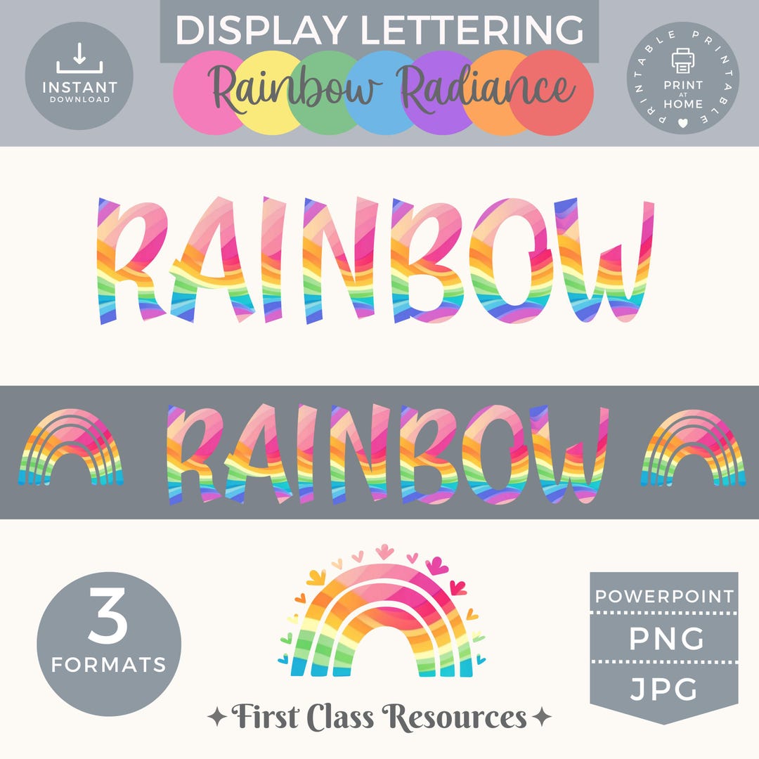 Colorful Printable Letters and Numbers, Transparent PNG JPG Editable ...