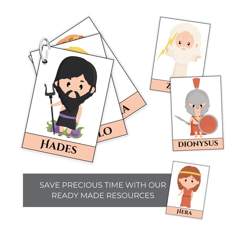 Greek Gods Flashcards, Greek Gods Poster Set Greek Gods and Goddesses ...