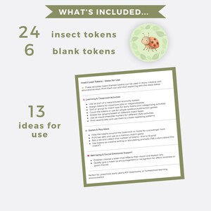 Insect Leaf Tokens Printable, Bugs and Insects Classroom Resource ...